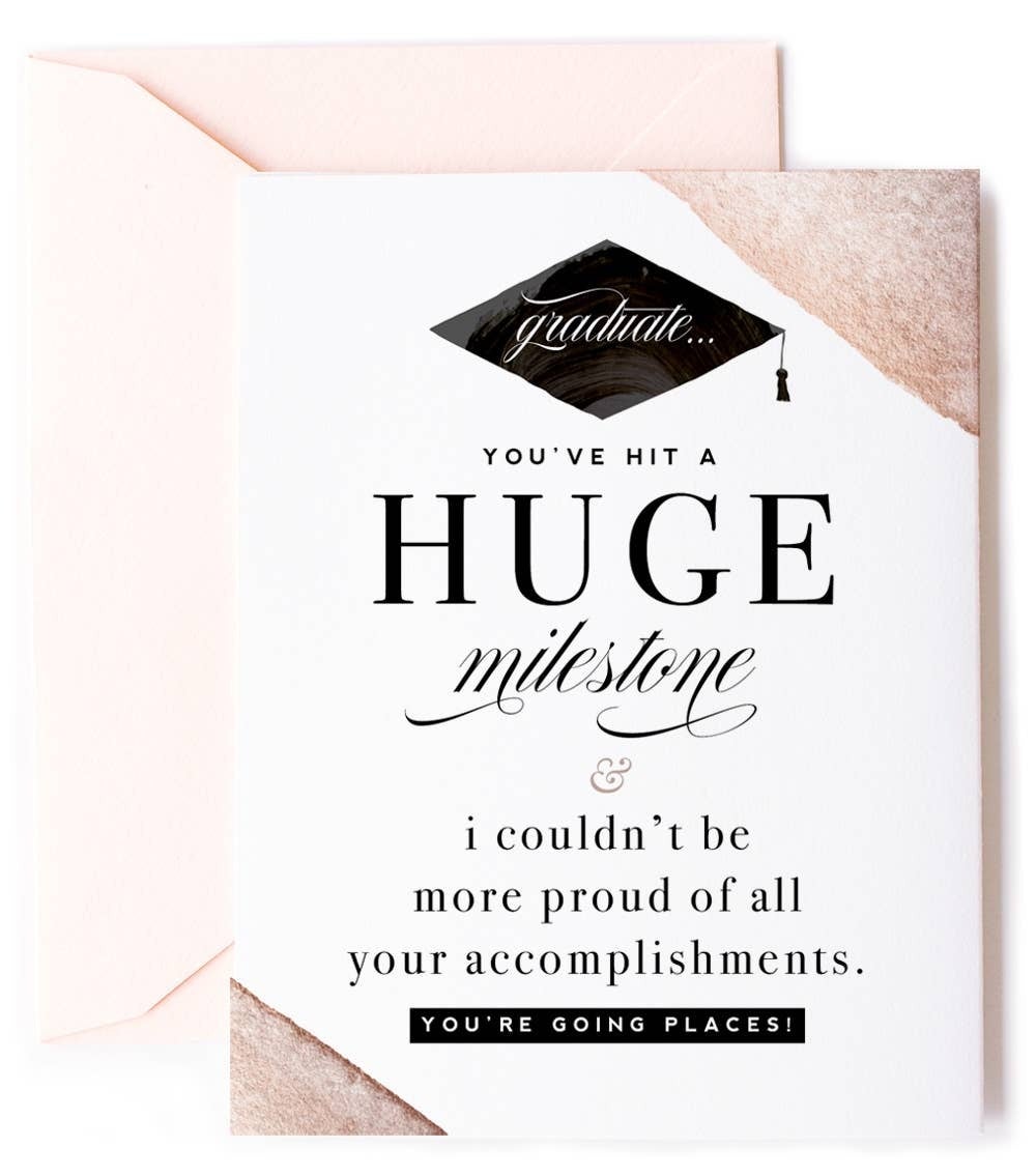 Congrats Grad - Huge Milestone Graduation Card - by Kitty Meow Boutique ...